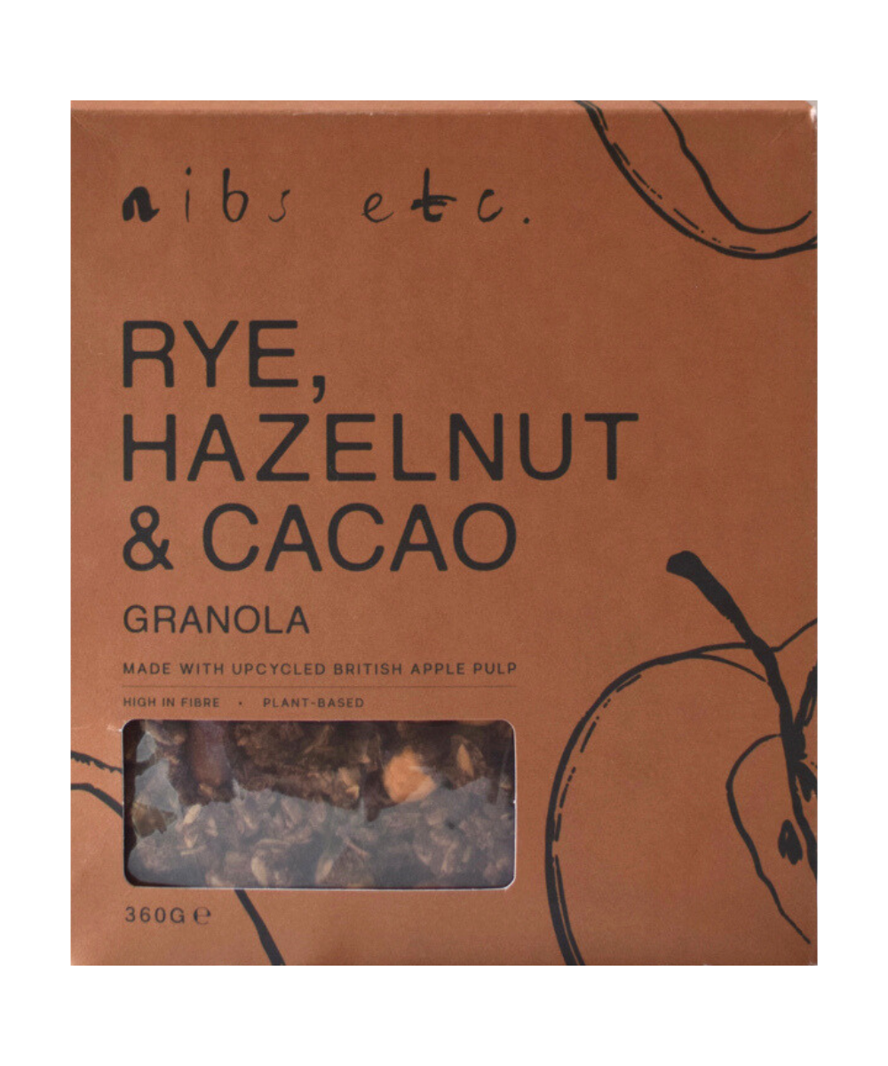 360g Rye, Hazelnut & Cacao Granola – nibs etc.